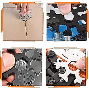 18-in-1 Snowflake Multi-Tool Tool Key Chain Tool Outdoor Travel Camping Adventure Daily Tool Handy Tool Christmas gift for Men Boyfriends Kids