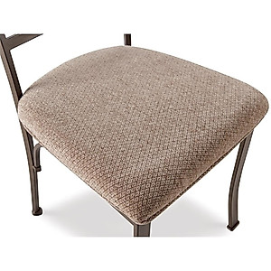 Powell Hamilton Pewter and Bronze Metal Set of 2 Dining Chair