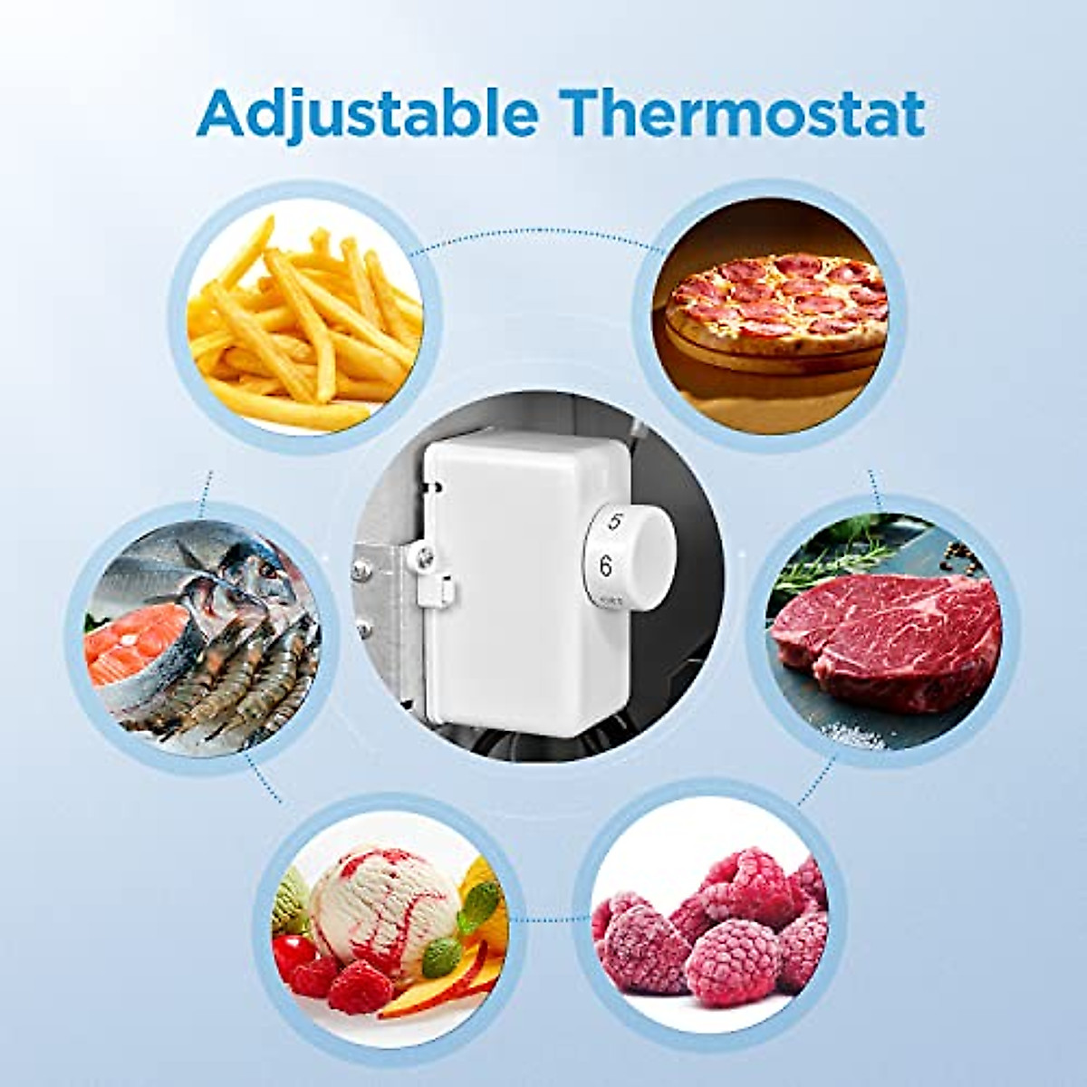 Midea MRU03M2ABB Upright Freezer Large Black, 3.0 Cubic Feet