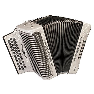 Hohner Corona Xtreme II 34-Button Accordion, FBbEb, Pearl White