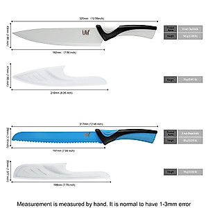 XYj Stainless Steel Knives Set with Chef's Knife Roll Bag High Carbon Stainless Steel Kitchen Knife Set with Knife Sheath Blade Protector Professional Chef Knife for Home Kitchen Restaurant