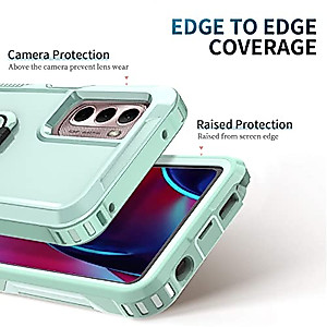 Moto G Stylus 2022 Case, UZER Three Layer Ring Style 360 Rotating Hybrid Armor Hard PC & Soft Silicone Shockproof Anti Slip Full-Body Defender Protective Case for Motorola Moto G Stylus (5G/4G) 2022