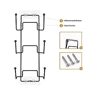 TXINBT 2-Pack Pot Lid Organizer，6 Tier pot lid rack,lid storage organizer for cabinet，Lid holders inside cabinet，Pot lid organizer for cabinet door.（Black