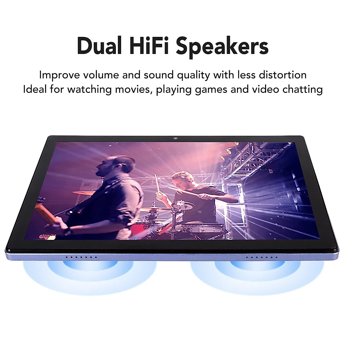 2 in 1 Tablet, 10.1 Inch Android 12 Tablet, Octa Core CPU, 8GB RAM 256GB ROM, FHD Touchscreen, 8MP+16MP Camera, WiFi, BT 5.0, Dual SIM, 4G LET Tablet with Keyboard Case (Blue)