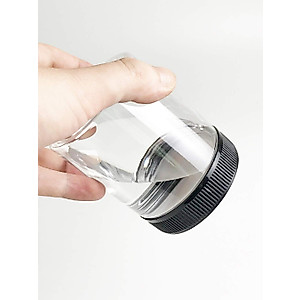 16oz Plastic Jars With Lids, Airtight Container for Food Storage, Clear Plastic Jars Ideal For Dry Food, Peanut Butter, Honey Jam,Cosmetics, Cream, Bathroom and Storage(set of16)