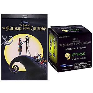 JACK's Very Long Night Bundle - Nightmare Before Christmas DVD + The Nightmare Before Christmas D-Formz random figurine Diamond Select 2 Item Bundle
