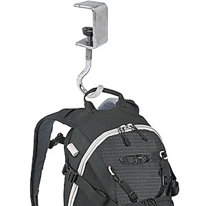 2 Pcs Desk Mount Bag Holder Hook Clamp-On Backpack Hanger Portable Desk Mount Headphones Holder Reduce Desk Clutter for Table Desk, Under Counter