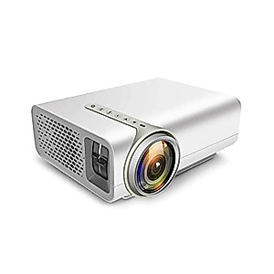 DROOS Portable YG520 for Home Theater System Movie Video Projector with USB Mini HD 1080P (Color : Black) (Color : White) (W(projectors)