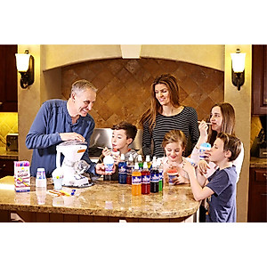 SNOWIE - Little Snowie Max Snow Cone Machine - Premium Shaved Ice Maker, with Powder Sticks Syrup Mix, 6-Stick Kit, Black