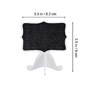 SUPVOX 20pcs Emblems Menu Tabletop Board Small Blackboard Message Mini Chalkboard Signs Mini Blackboard Mini Chalkboards with Stand The Sign Message Board Bamboo Signage White Desktop