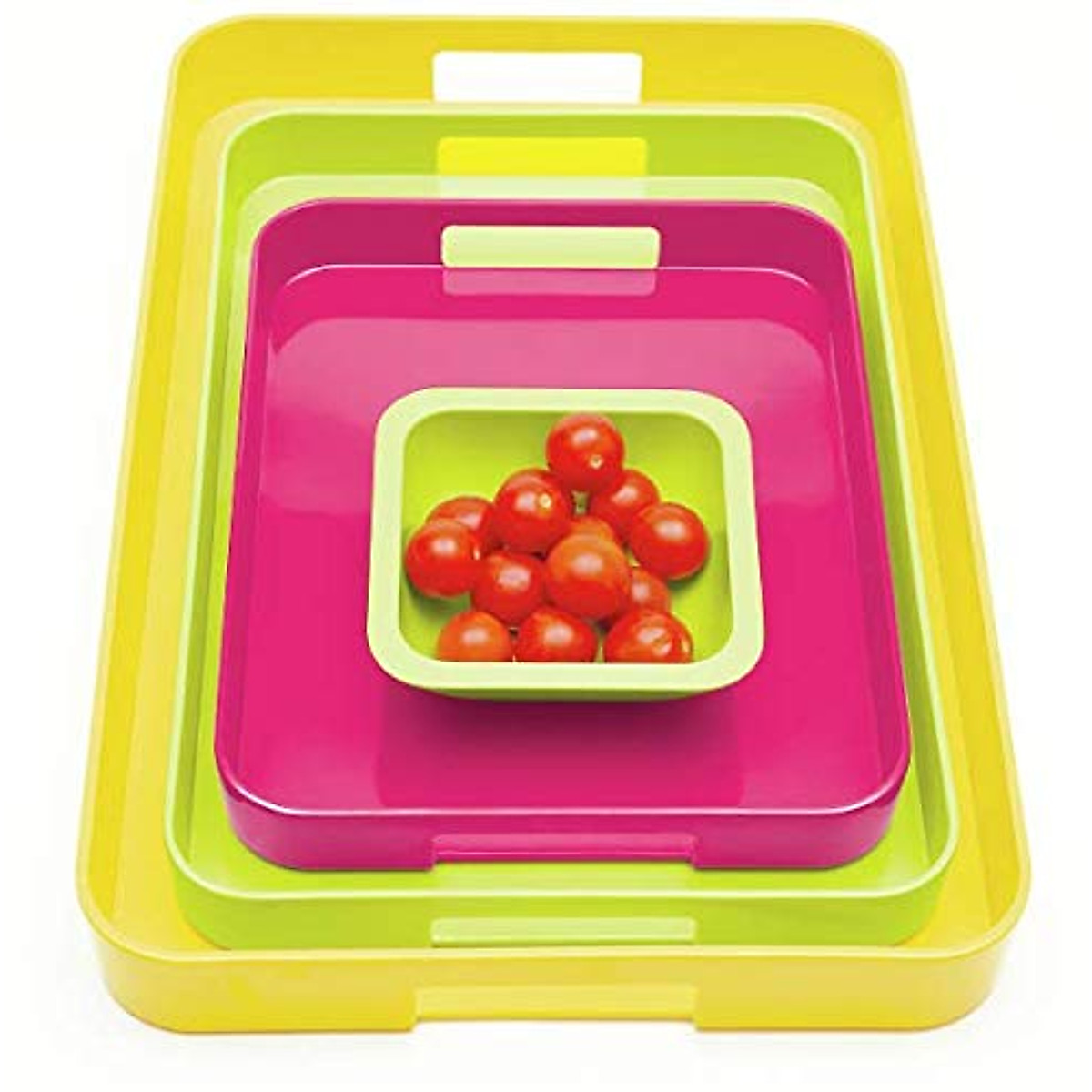 Zak Designs 21in x 13.5in Large Gallery Serving Tray - BPA-free, Eggshell White GL