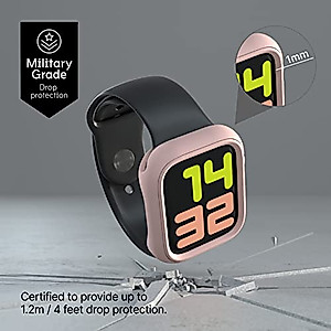 RHINOSHIELD Bumper Case Compatible with Apple Watch 9/8 / 7 - [45mm] | Slim Protective Cover - Lightweight and Shock Absorbent, Non-Slip - Black