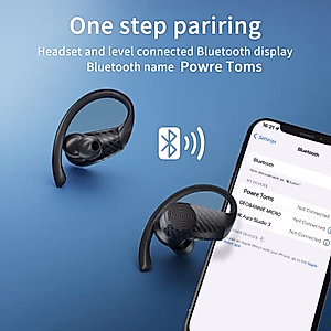 Wireless Earbuds Bluetooth 5.3 Headphone 40hrs Play Wireless earbud with charging case true Wireless Earbuds IP5 Waterproof with Earhooks, Touch Control Ear headphone for Sports Running Workout