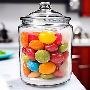 3 Pc 30oz Clear Glass Storage Jar with Lids - Airtight Food Jars - Glass Kitchen Containers for Pantry, Countertop