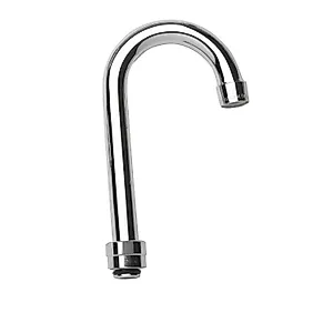 Krowne Royal Series 21-427L Heavy-Duty Gooseneck Spout Faucet with Double O-Ring Replacement Accessory for Commercial Kitchen Sink Food Preparation | 0.5 GPM Aerator | 3-1/2"W x 6-1/2"H, Chrome Finish