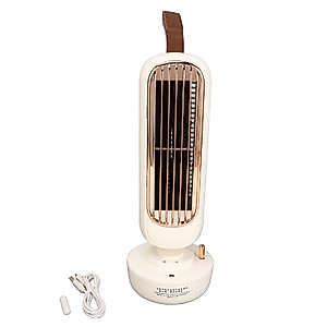 GLOGLOW Tower Fan with 220ml Water Tank Oscillating Tower Fan Small Quiet Fan with 3 Speeds 3 hrours Regular Long Spray, 6 hours Fixed Time Spray for Bedroom Office