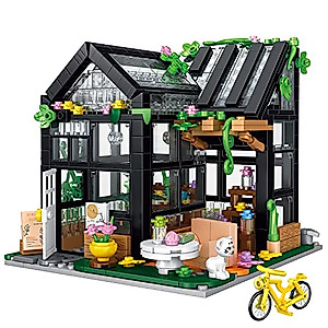 Mesiondy Flower House Building Set, Compatible with Lego Flower Friends House, Create a Warm and Beautiful Environment, Gift for Girls 6-12(567 Pcs)