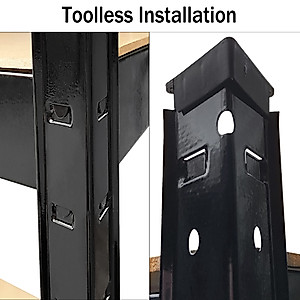 ANSIMIDA 5-Shelf Shelving Units and Storage, Adjustable Heavy Duty Steel Wire Shelving Unit for Garage, Kitchen, Office (30W x 12D x 67H)