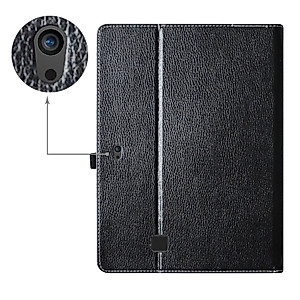 Dell Latitude 5285 Case,Mama Mouth PU Leather Folio Stand Cover for 12.3" Dell Latitude 5285 (12.3 Inch HD IPS Touch) 2in1 Laptop,Black