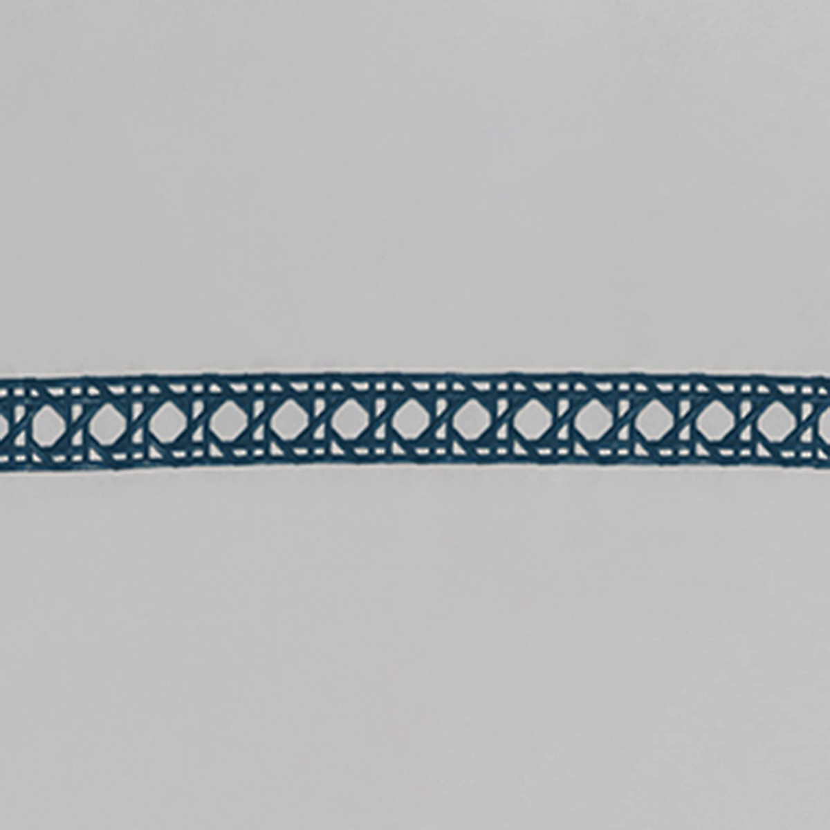 Chic Home Lewiston 3 Piece Cotton Blend Duvet Cover 1500 Thread Count Set Solid White with Embroidered Lattice Stitching Details Bedding – Includes Two Pillow Shams, Queen, Navy Blue