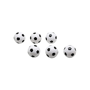 Hathaway 6-Pack Replacement 35-mm Regulation Sized ABS Foosballs for Game Room Arcade Table Soccer, White/Black, (BG50380)