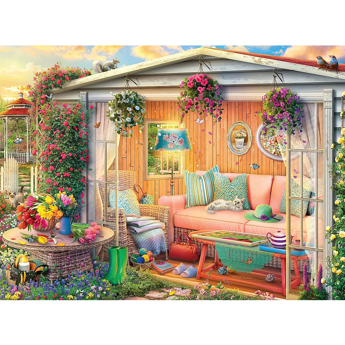 Buffalo Games - Country Life - Escape to The Shed - 1000 Piece Jigsaw Puzzle
