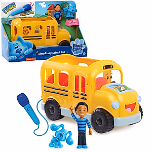 Blue's Clues & You! Sing-Along School Bus with Josh and Blue Figures, Includes Microphone and Plays 3 Songs, Kids Toys for Ages 3 Up by Just Play