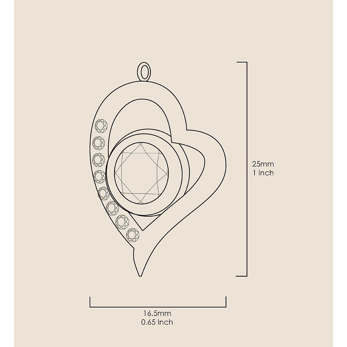 NanoStyle Gold Plated Silver I Love You Necklace in 12 Languages Anniversary Heart Pendant with Cubic Zirconia Gemstones Inscribed in Pure Gold onto a Dark Blue Crystal, 18" Rolo Chain