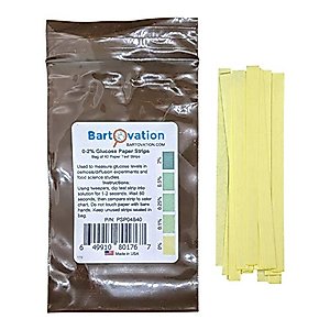 Scientific Glucose Test Paper Strips 0-2% [Bag of 40 Paper Strips] for Food Science or Osmosis/Diffusion Experiments