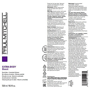 Paul Mitchell Extra-Body Boost Volumizing Spray, Lifts + Volumizes, For Fine Hair, 16.9 fl. oz.