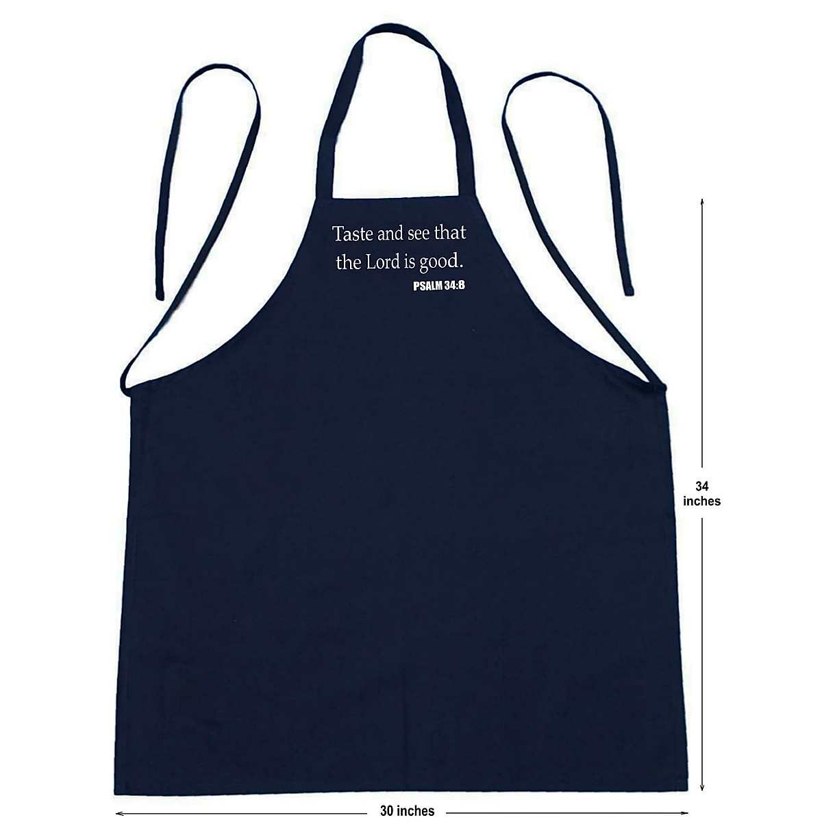 Christian Kitchen Aprons The Lord Is Good, Black, One Size Fits Most