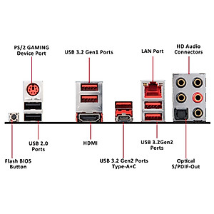 MSI MPG X570 Gaming Plus Motherboard (AMD AM4, PCIe 4.0, DDR4, SATA 6Gb/s, M.2, USB 3.2 Gen 2, HDMI, ATX) (Renewed)