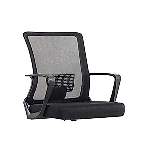 ZLBYB Furniture Mid-Back Black Mesh Multifunction Executive Swivel Ergonomic Office Chair with Adjustable Arms