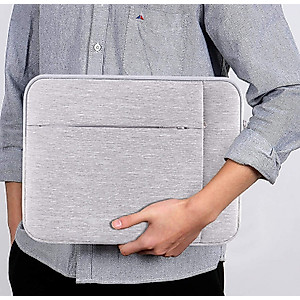 Lacdo 13 inch Laptop Sleeve Case for 13 inch New MacBook Air M2 A2681 M1 A2337 A2179 A1932 | 13 inch New MacBook Pro M2 M1 A2338 A2251 A2289 A2159 A1989 | 12.9" iPad Pro 6th 5th 4rd Computer Bag, Gray
