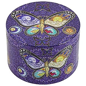 Cartoon Spice Grinder 2.5 Inch (Butterfly Purple)