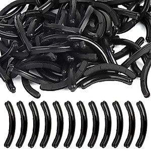 FANDAMEI 100 Pieces Eyelash Curler Refills Pads, Black Eyelash Curler Pads Replacement Pads for Universal Eyelash Curler