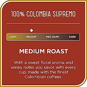 Don Francisco's 100% Colombia Supremo Medium Roast Whole Bean Coffee (20 oz Bag)