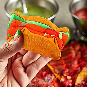 AGRIMONY Funny Taco Socks Box - Funny Gifts for Men Women Teen Boys - Tacos Fun Novelty Funky Crazy Silly Cool Cute Food Socks-Valentines Day Birthday Taco Gifts Stocking Stuffers(M,2 pairs)