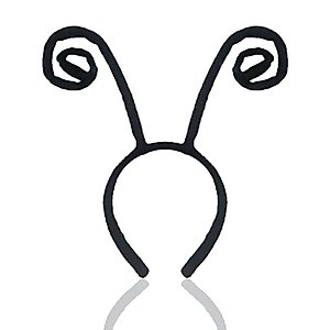 Utavu Butterfly Antenna Headband Bug Headband Ladybug Attena Women Bee Costume Accessories for Kids Girls Adult Dress Up Festival Halloween Party Supplies, Black
