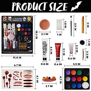 JOYIN Halloween Makeup Set Ultimate Family Party Pack All-in-one Easy On Set for Halloween Party Supplies, Halloween Zombie Cosplay, Face Paint & Body Paint, Halloween Party Favors