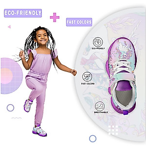 Unicorn Shoes for Little Kids Girls Sneakers Boys Tennis Shoes Size 2 Kids Painted Shoes Purple