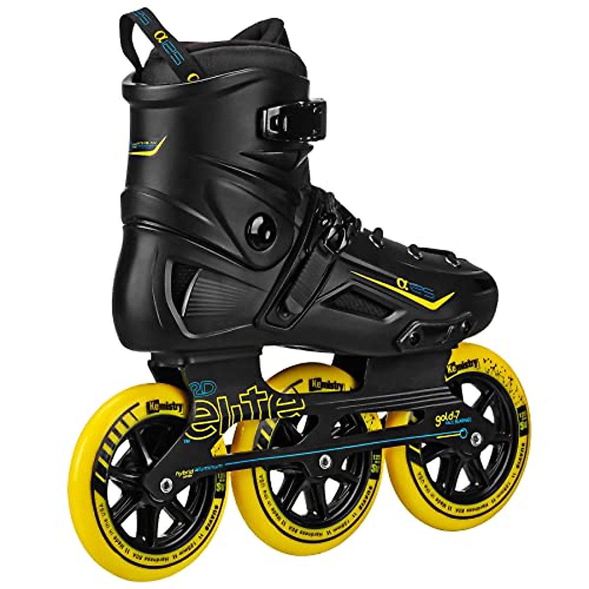 Roller Derby Elite Alpha 125mm 3-Wheel Inline Skate Size 09, Black