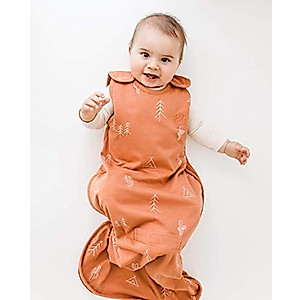 Ecolino Adjustable Organic Cotton Baby Sleeping Bag, Wearable Blanket by Woolino. Universal Size Sleep Bag Sack for Infant to Toddler, Fits 2 Months - 2 Years, TOG 1, Desert