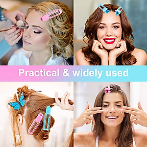 6pcs Volumizing Hair Root Clips, Magicalmai Instant Volume Clip Upgrade Natural Fluffy Volumizer Clips for Women Girls Thin Curly Styling with 2pcs Roller Tools- Pink & Blue
