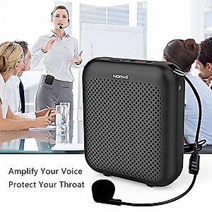 NORWII Portable Rechargeable Mini Voice Amplifier with Wired Microphone Headset & Waistband, Personal Voice Amplifier for Teachers, Presentation, Tour Guides, Meeting, Coaches