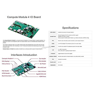 XYGStudy Raspberry Pi Compute Module 4 IO Board, A Development Platform and Reference Base-Board Design for CM4