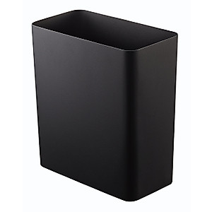Yamazaki GB-Y BK Tower Square Trash Can, Rectangular, Black
