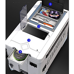 BeTlreo Fishing Tackle Box, Portable Multifunctional Full Set of Ultra-Light Fishing Box, Can Sit 36 Liters Large Capacity Storage Box for Outdoor Competitive Leisure
