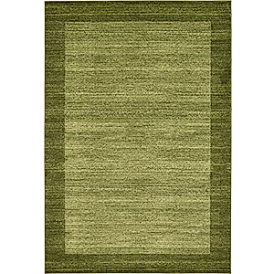 Unique Loom Del Mar Collection Area Rug-Transitional Inspired with Modern Contemporary Design, 6' 0" x 9' 0", Light Green/Beige