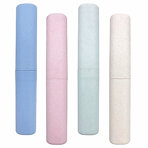 SietDESEO 4 Pack Toothbrush Travel Case, Portable Breathable Toothbrush Holder for Travel Business Camping School Toothbrush Case